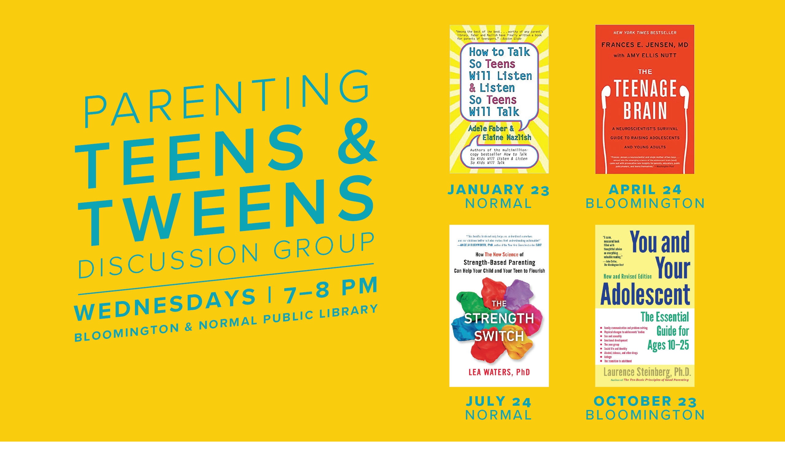 Parenting Teens & Tweens Discussion Group | Normal Public Library